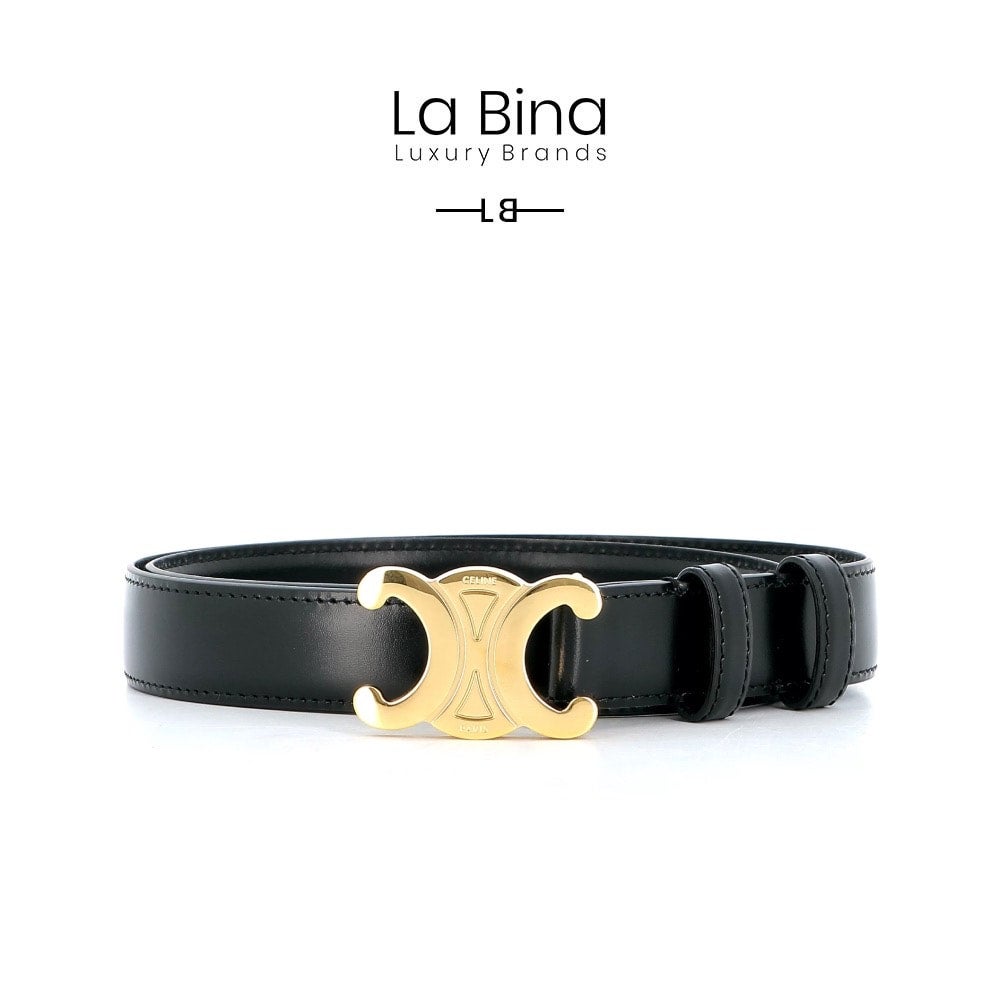 CELINE Small Triomphe Belt 18 mm | La Bina Luxury Brands